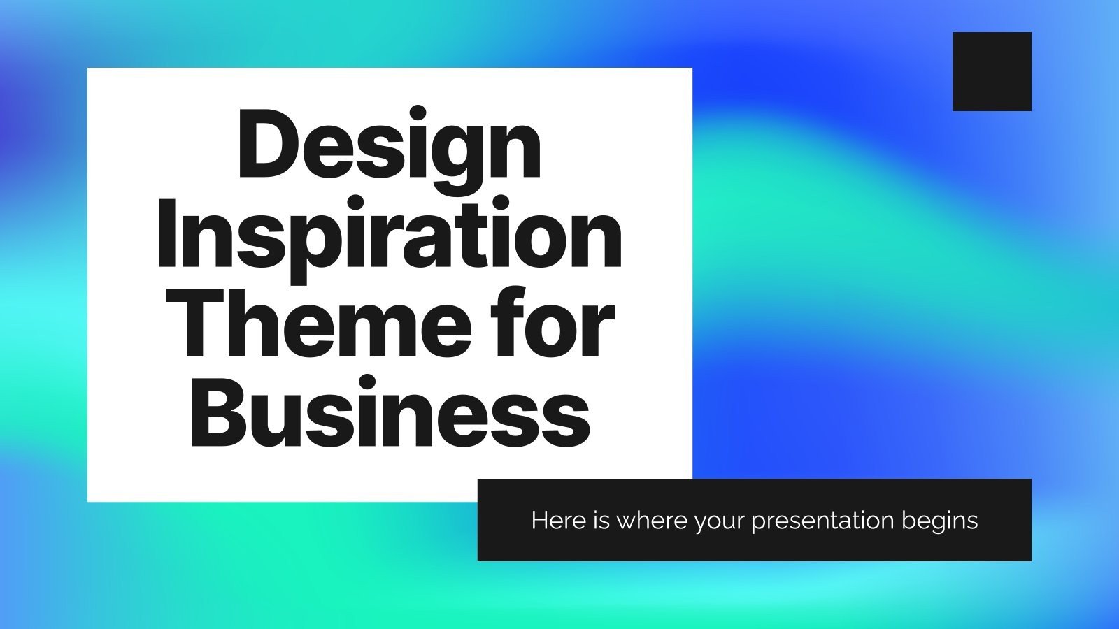 Design Inspiration Theme for Business Presentation