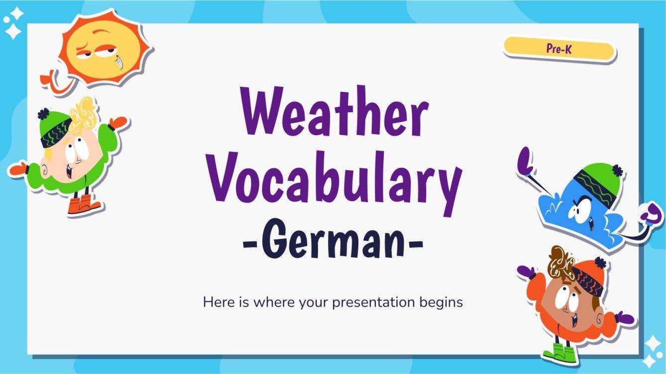 Weather Vocabulary - German - Pre-K Presentation