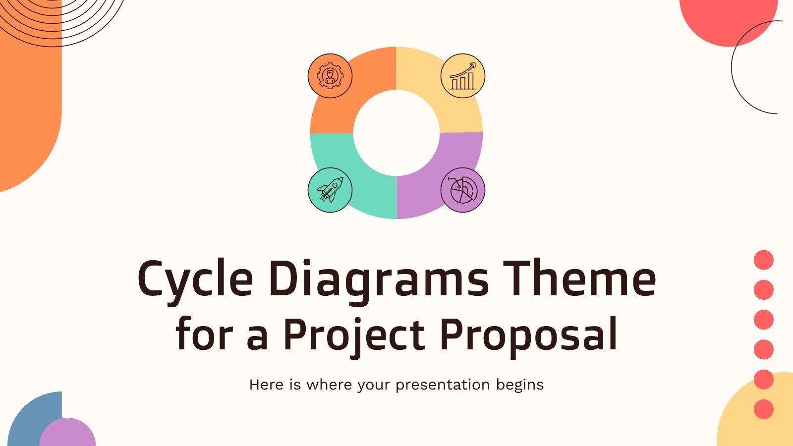 Cycle Diagrams Theme for a Project Proposal Presentation