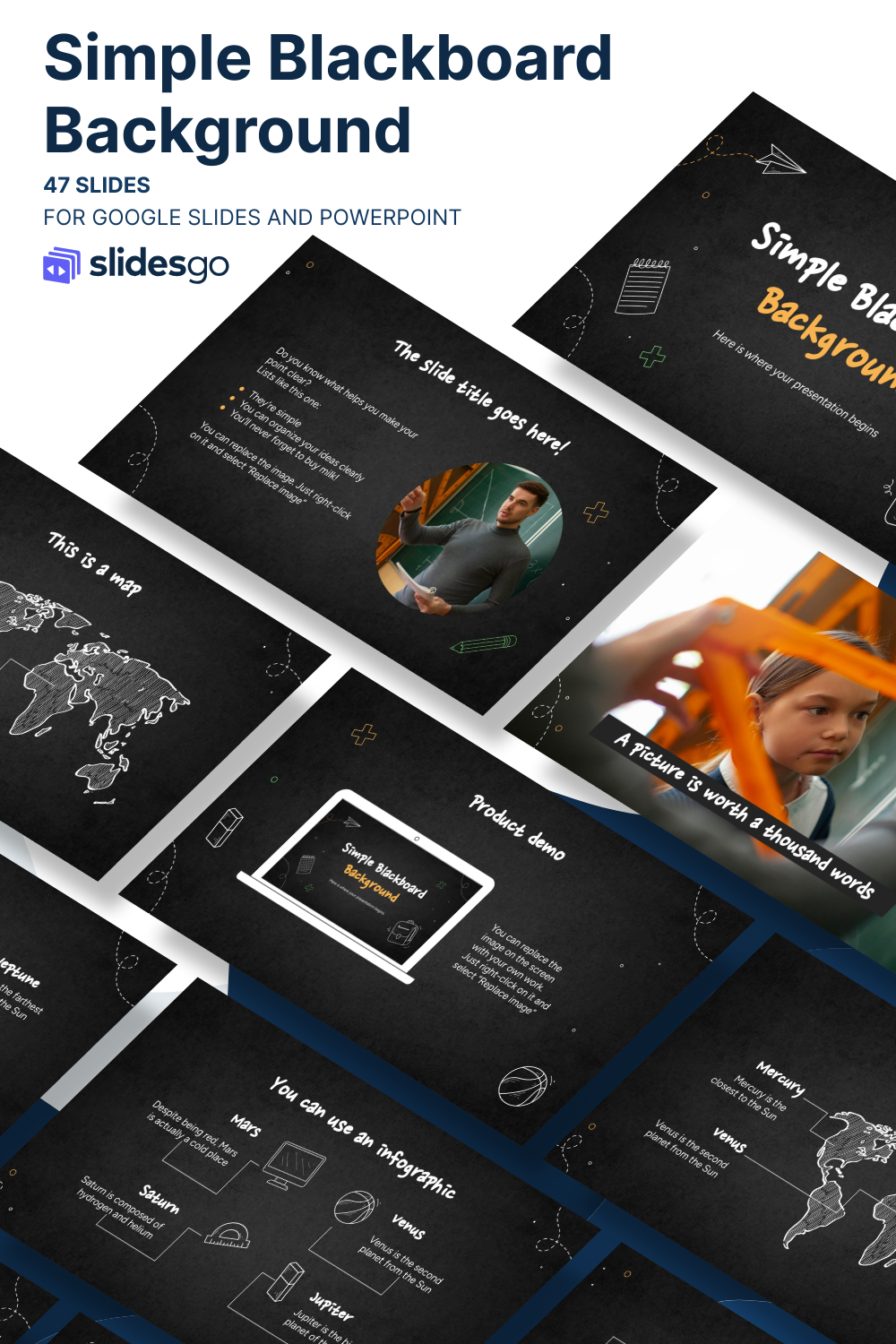 Simple Blackboard Background Presentation