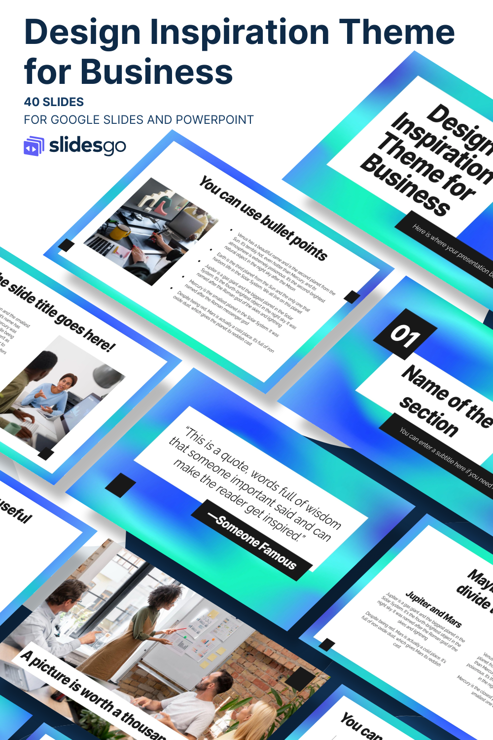 Design Inspiration Theme for Business Presentation