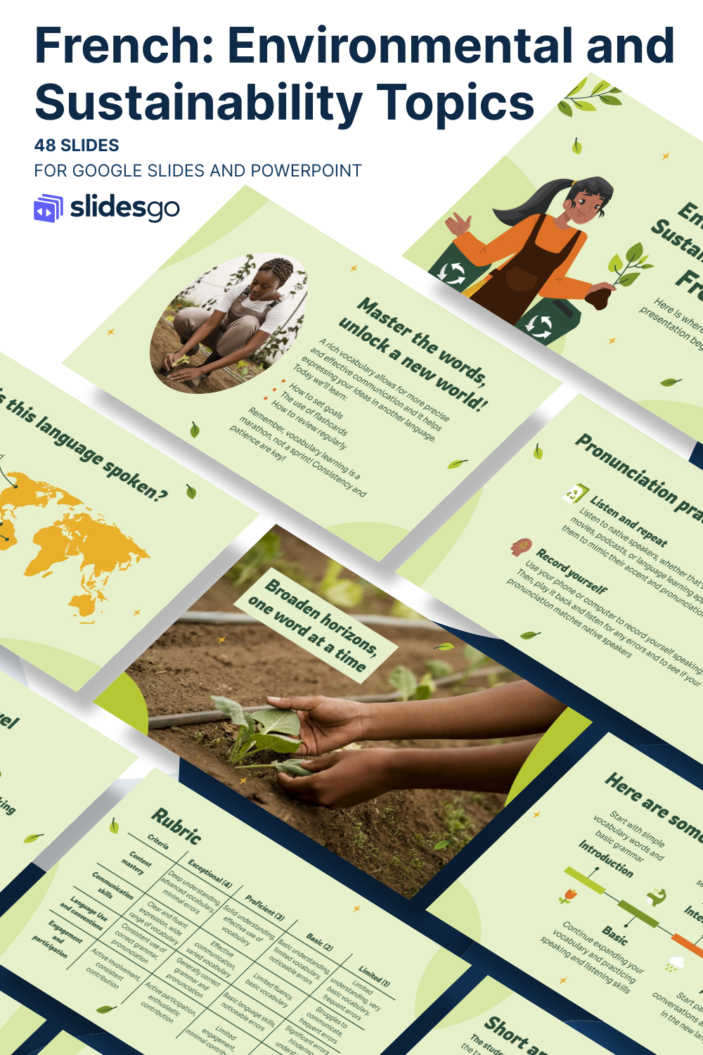 Environmental and Sustainability Topics - French - 8th Grade