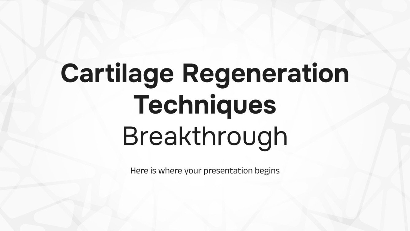 Cartilage Regeneration Techniques Breakthrough Presentation