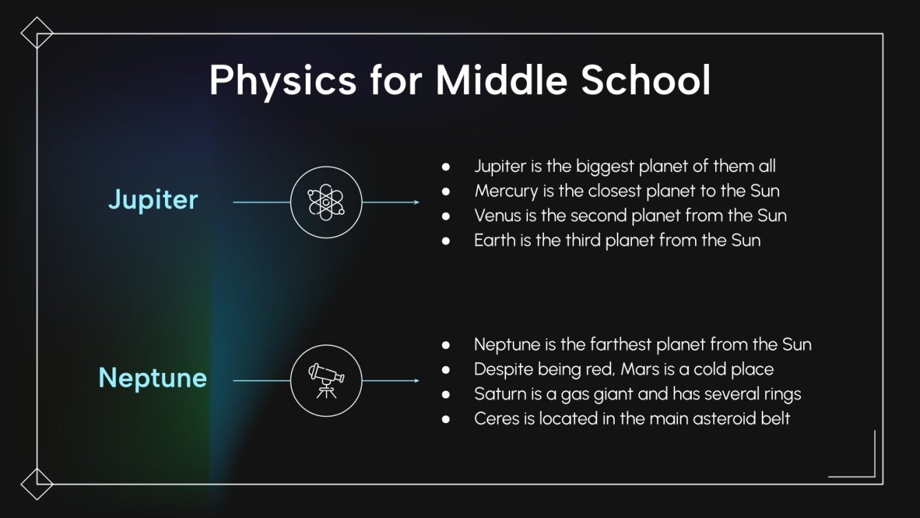Physics for Middle School Infographics