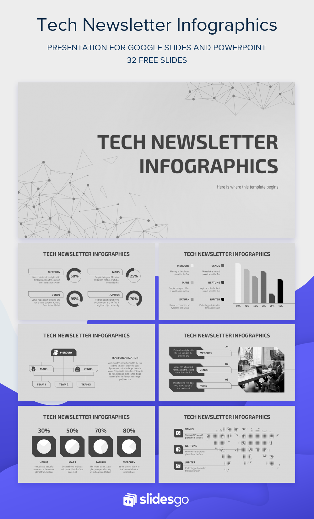 Tech Newsletter Infographics | Google Slides and PPT