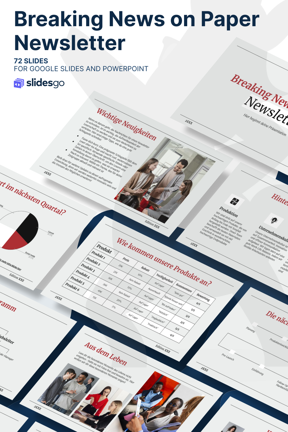 Breaking News on Paper Newsletter Presentation