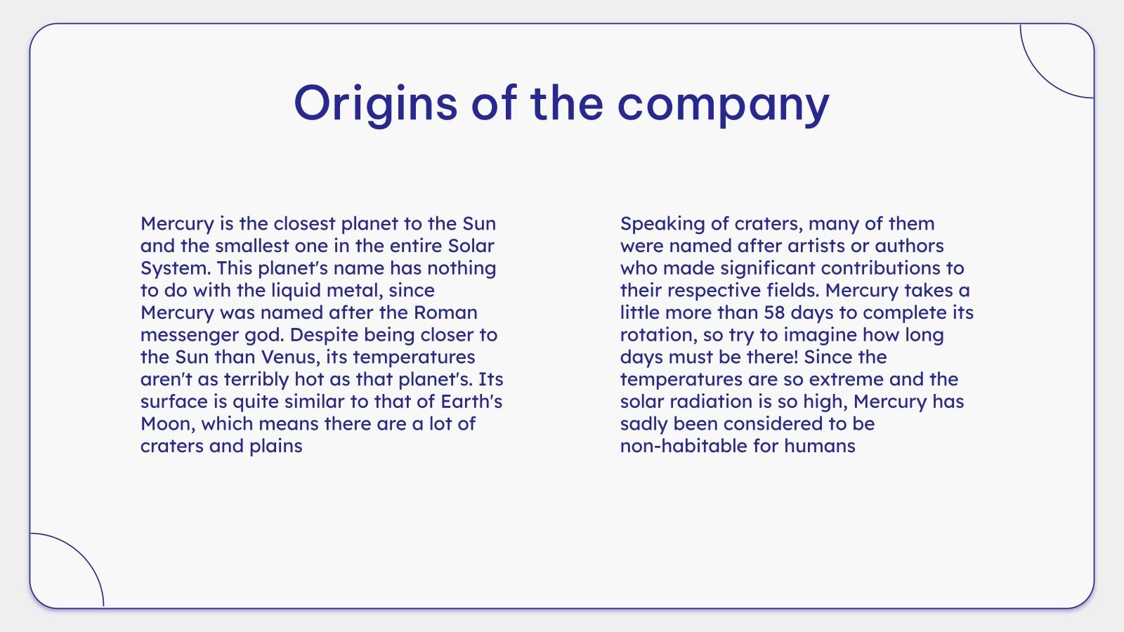 Company Overview Presentation