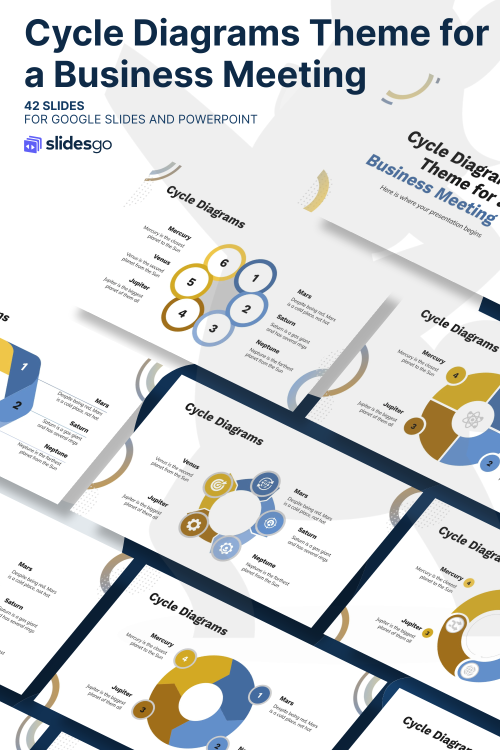 Cycle Diagrams Theme for a Business Meeting Presentation