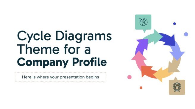 Cycle Diagrams Theme for a Company Profile Presentation