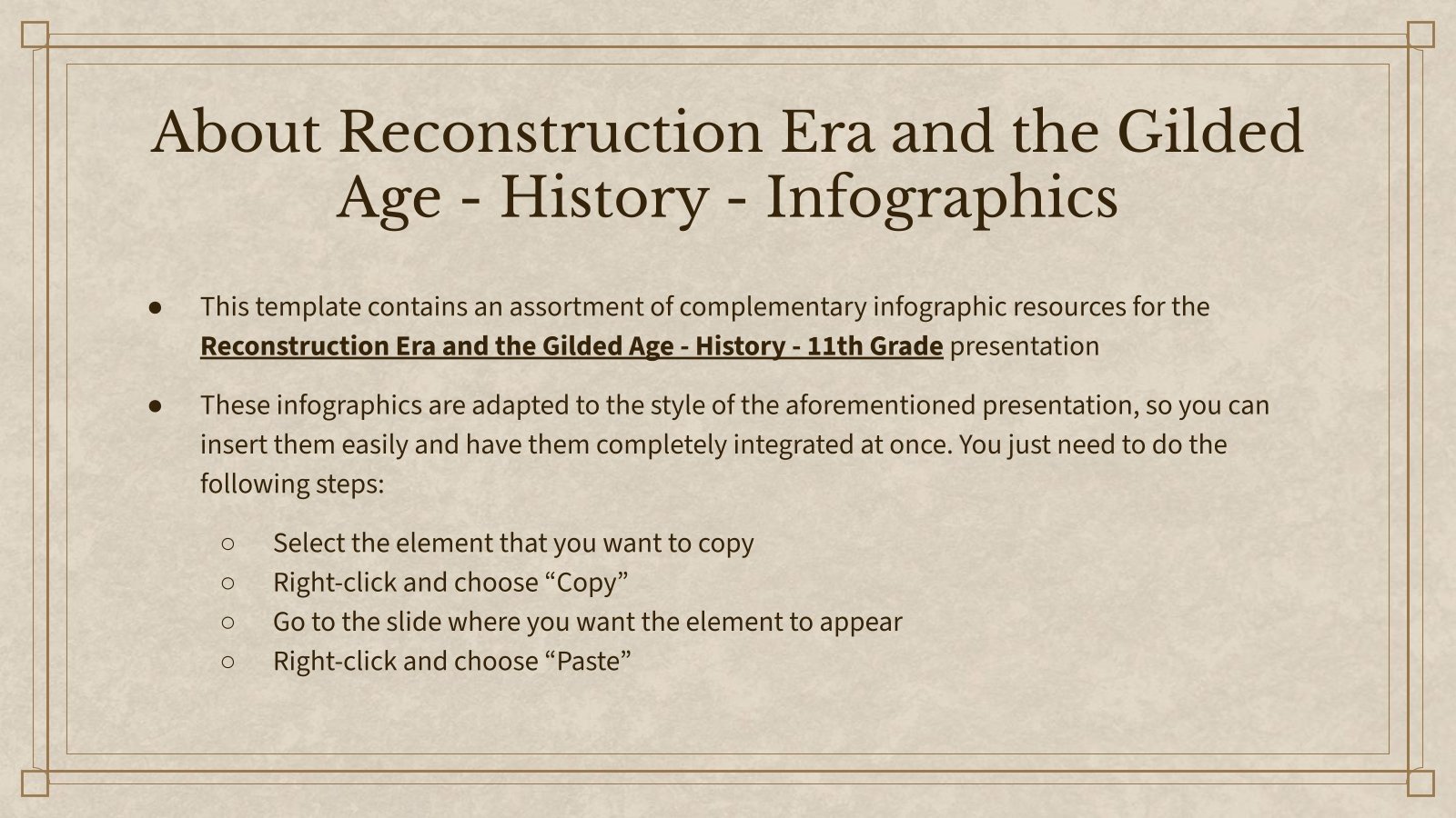 Reconstruction Era and the Gilded Age - History - 11th Grade