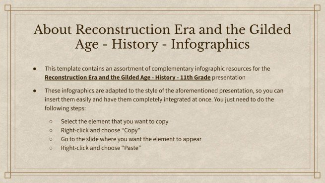 Reconstruction Era and the Gilded Age - History - 11th Grade