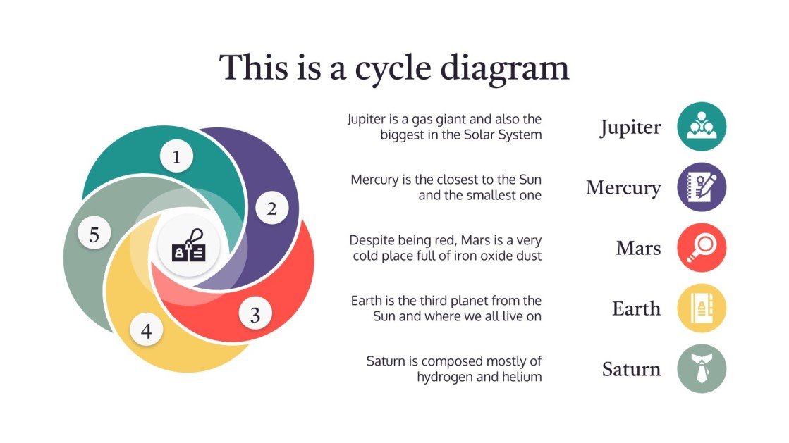 Cycle Diagrams Theme for a Company Profile