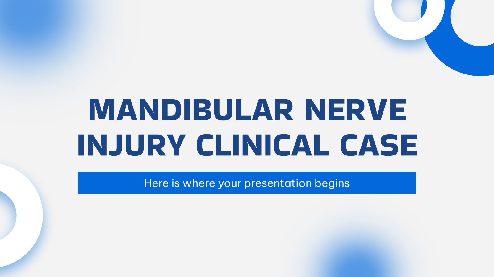 Présentation Cas clinique de lésion du nerf mandibulaire