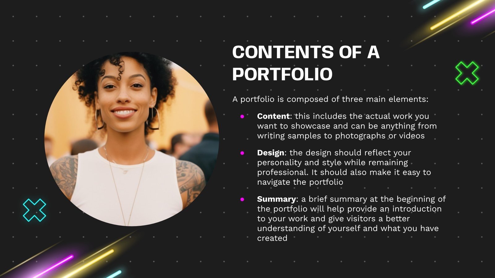 Led Light Style Portfolio Presentation