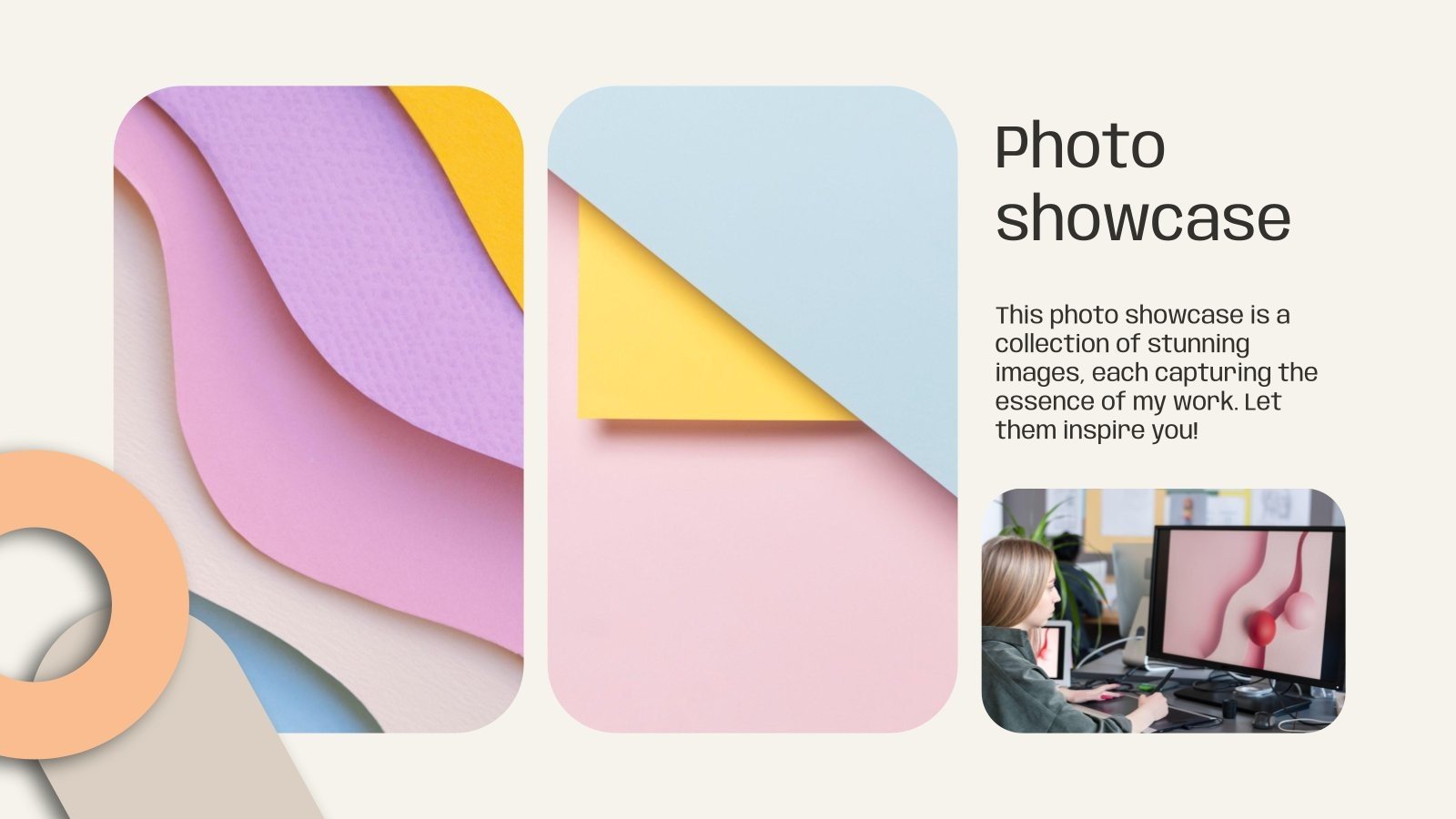 Geometric Pastel Papercut Style Portfolio Presentation