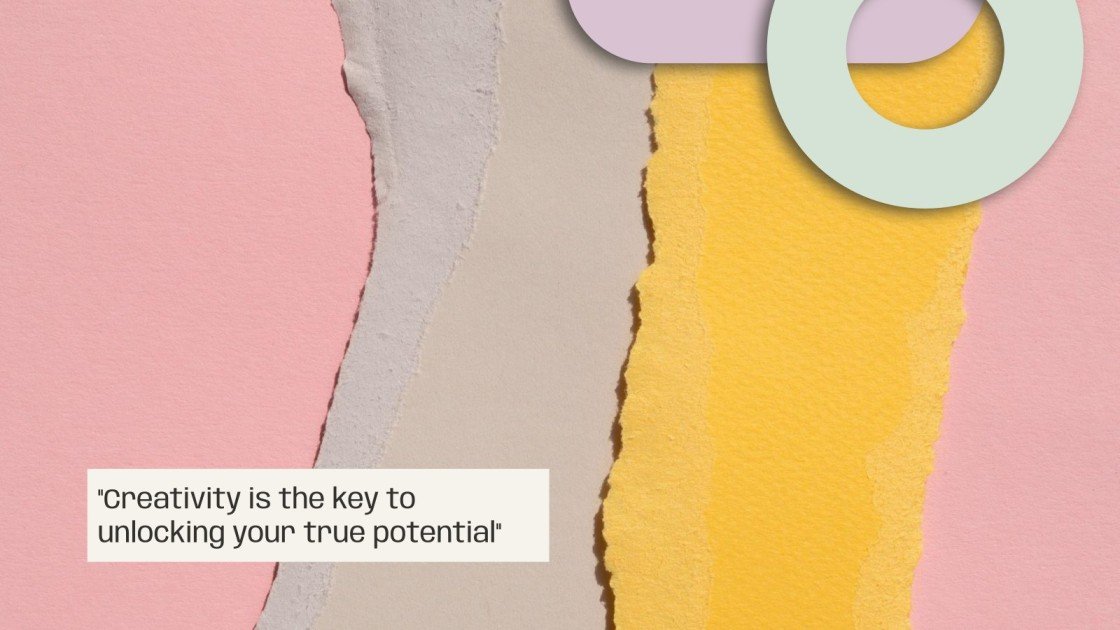 Portafolio geométrico de estilo Papercut pastel