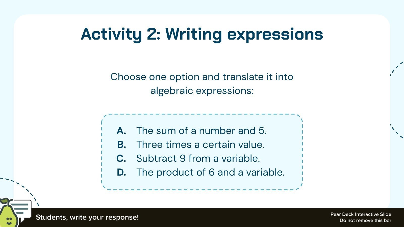 Isometric Style Math Lesson for Middle School for Pear Deck