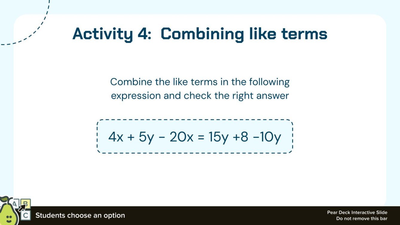 Isometric Style Math Lesson for Middle School for Pear Deck