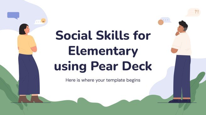 Social Skills for Elementary using Pear Deck