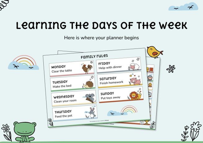 Présentation Apprendre les jours de la semaine