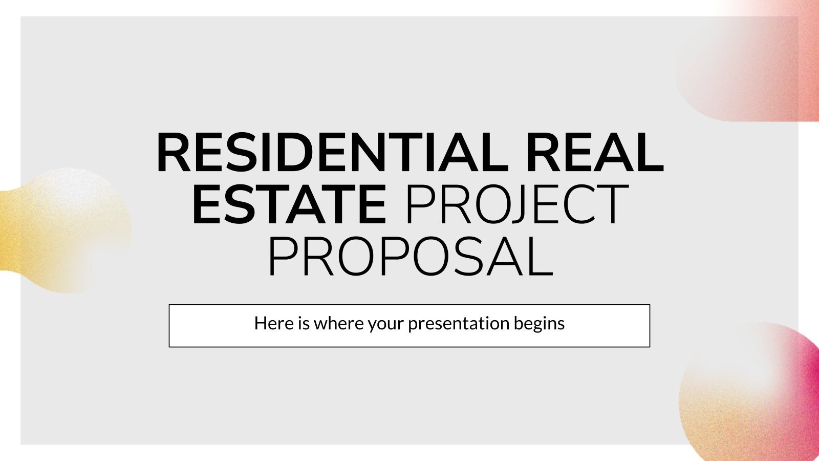 Residential Real Estate Project Proposal Presentation