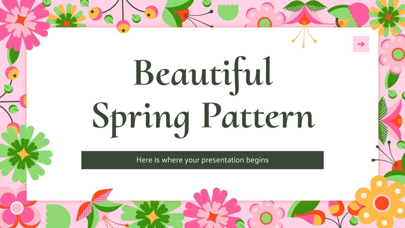 Beautiful Spring Pattern Presentation