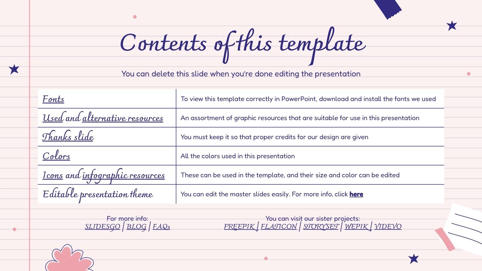 Pretty Aesthetic Notes for School Presentation