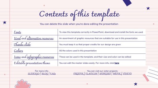 Pretty Aesthetic Notes for School Presentation