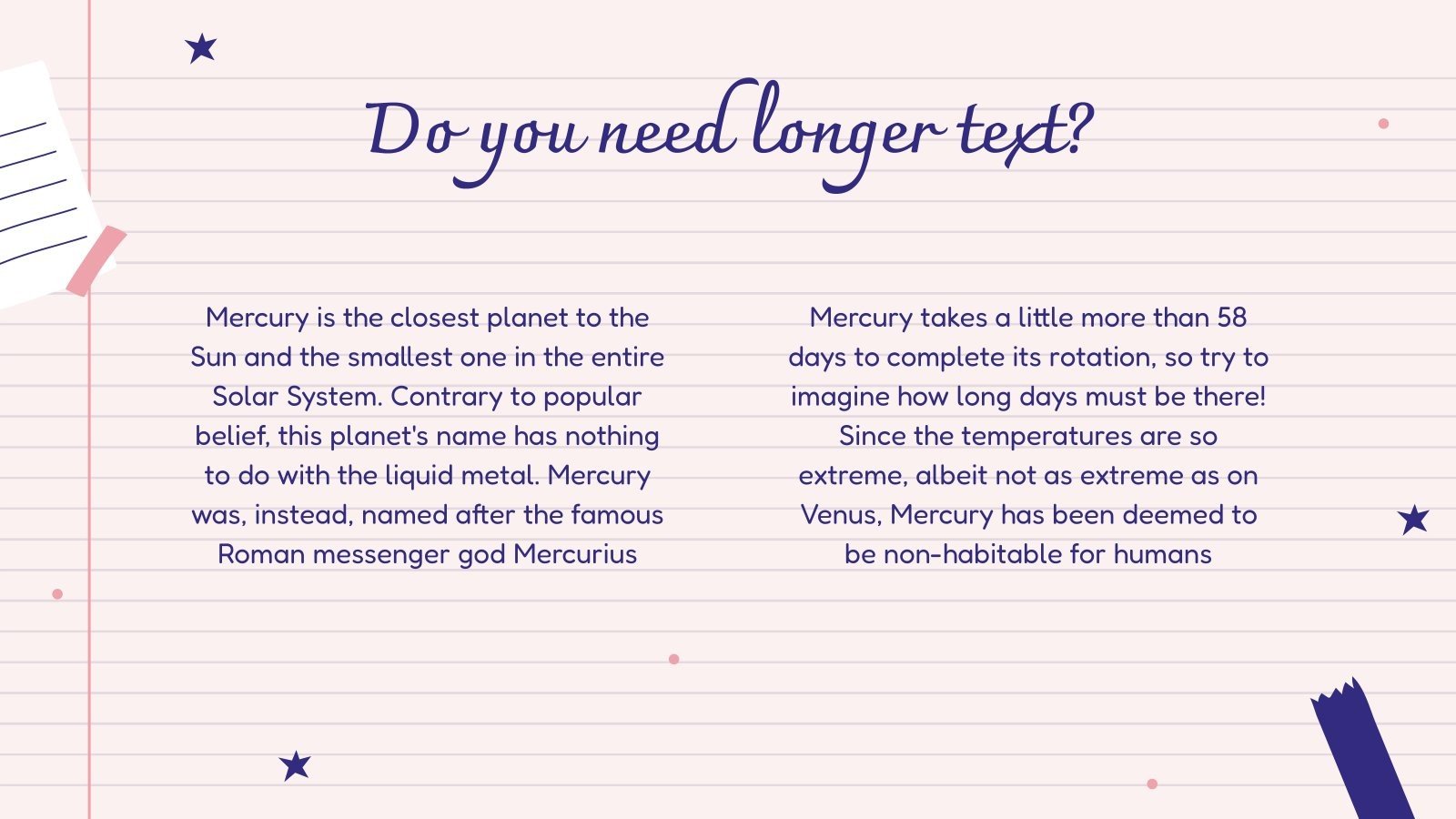 Pretty Aesthetic Notes for School Presentation