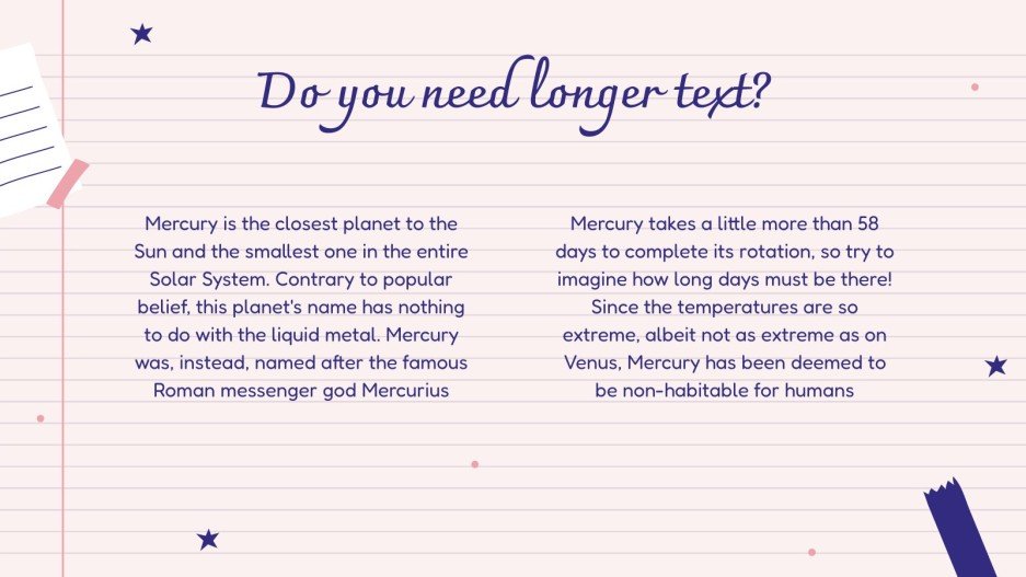 Pretty Aesthetic Notes for School Presentation