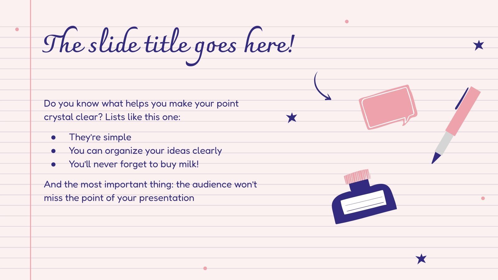 Pretty Aesthetic Notes for School Presentation