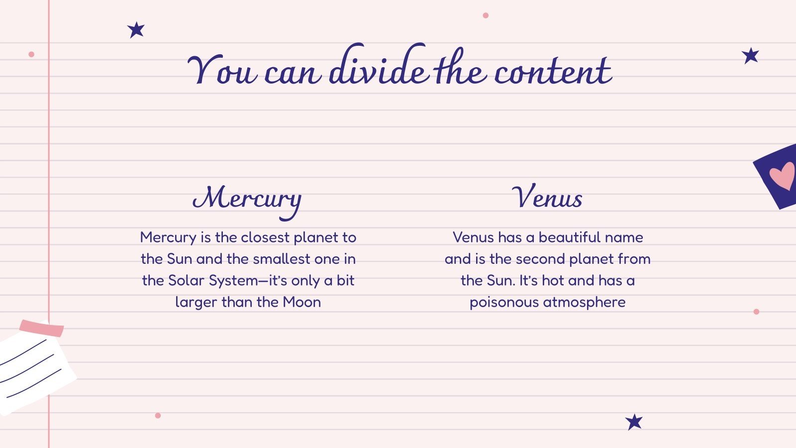 Pretty Aesthetic Notes for School Presentation