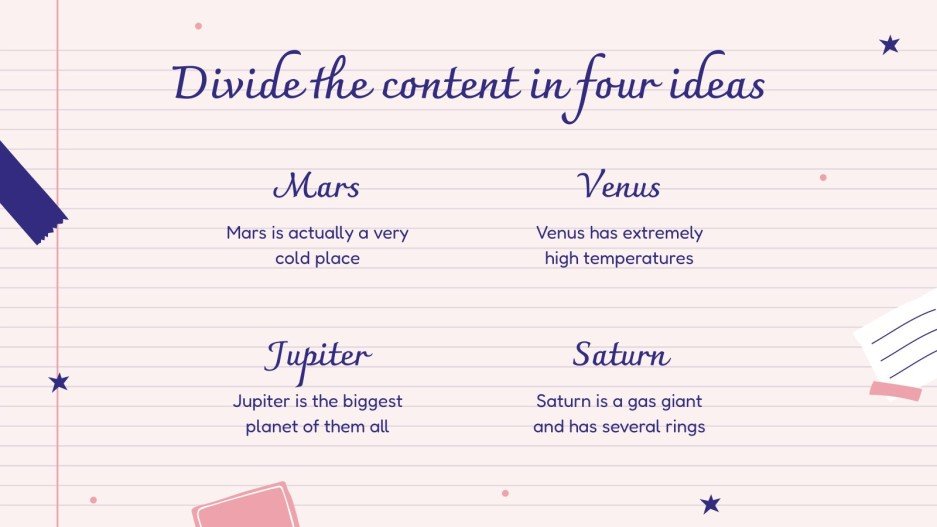 Pretty Aesthetic Notes for School Presentation