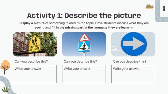 Places and Directions Vocabulary - French - 4th Grade