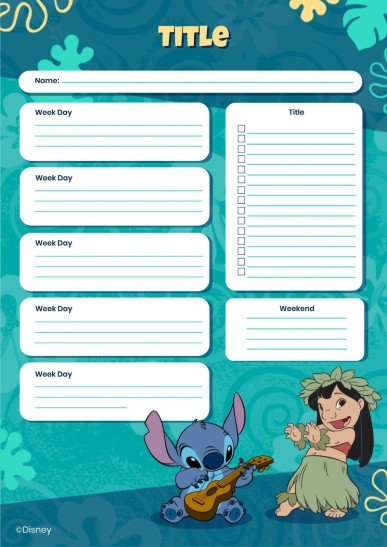 Lilo & Stitch Lesson Plan Template