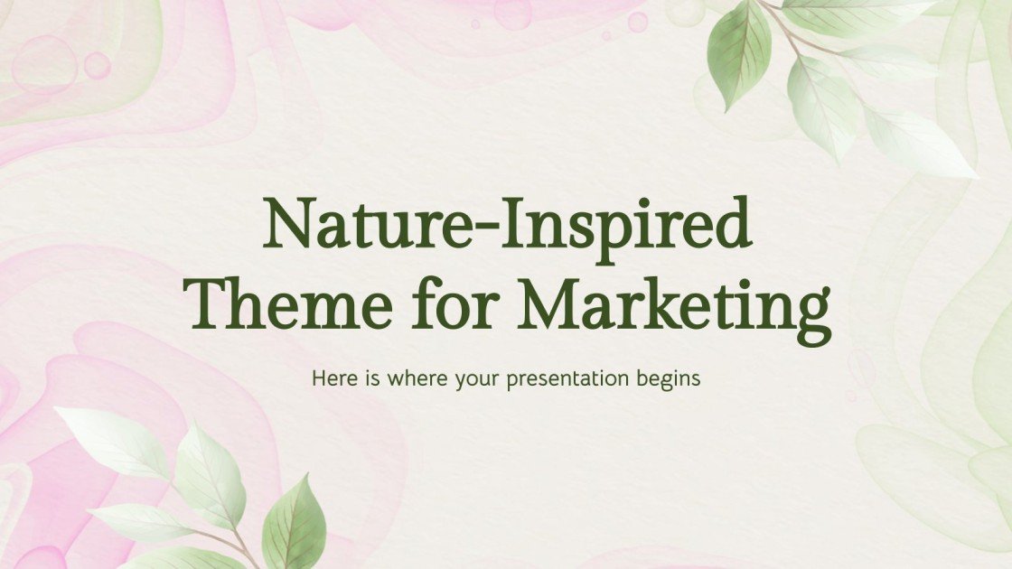 Nature-Inspired Theme for Marketing Presentation