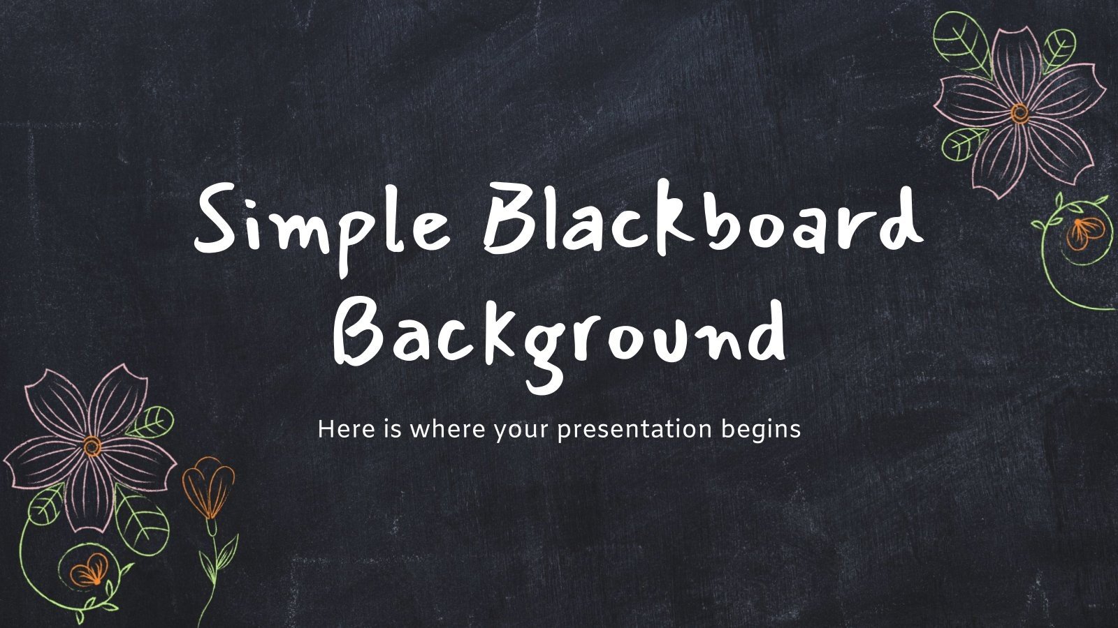 Simple Blackboard Background Presentation