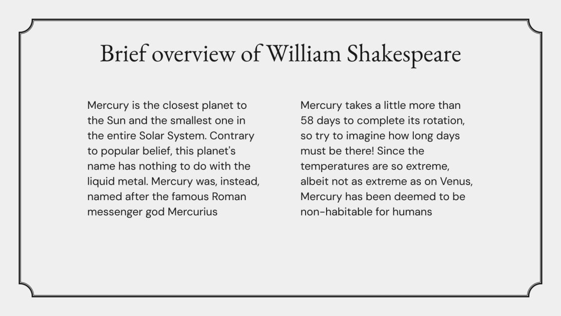 Shakespeare Week Presentation