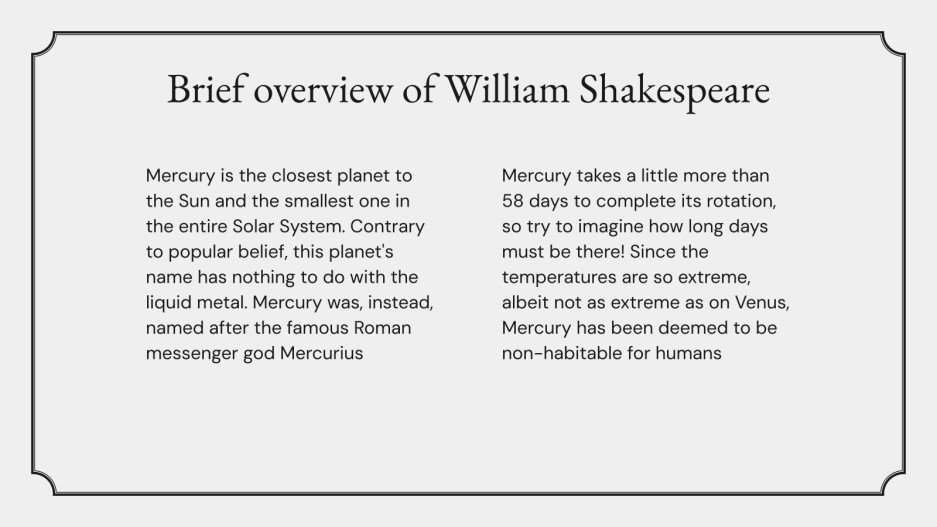 Shakespeare Week Presentation