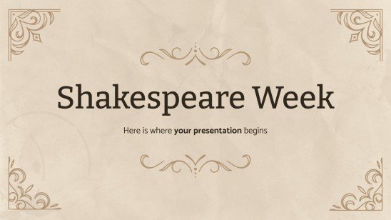 Shakespeare Week Presentation
