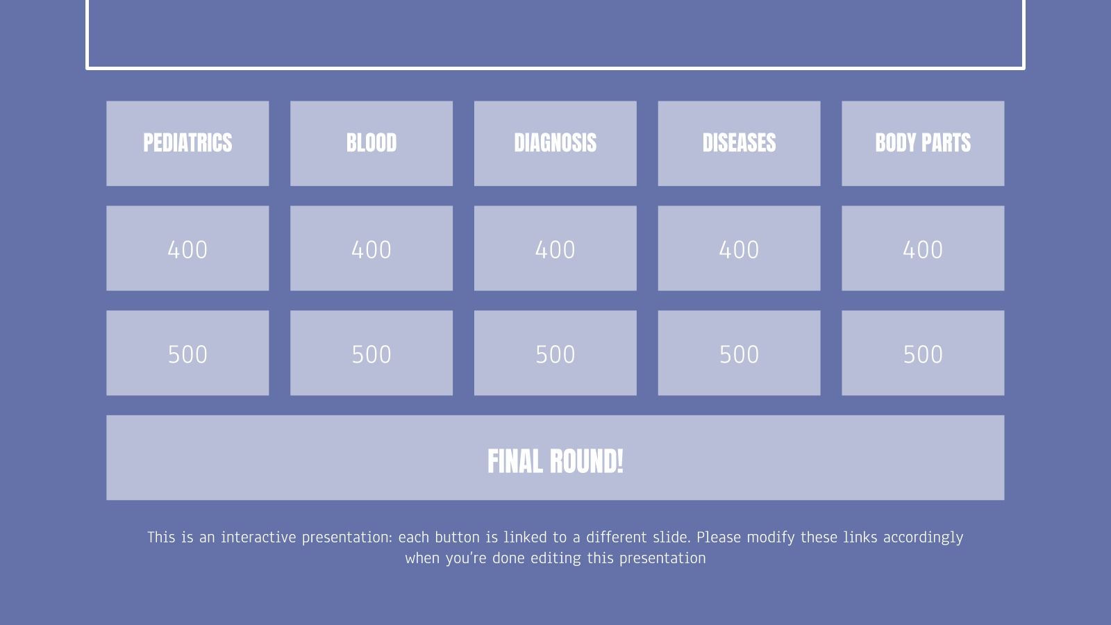 Medical Jeopardy Google Slides Theme & PowerPoint Template