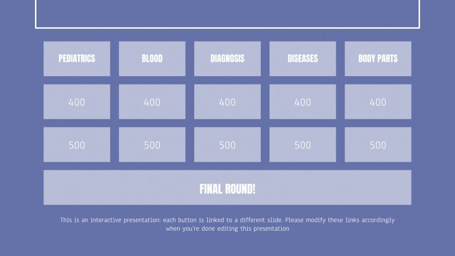 Medical Jeopardy Google Slides Theme & PowerPoint Template