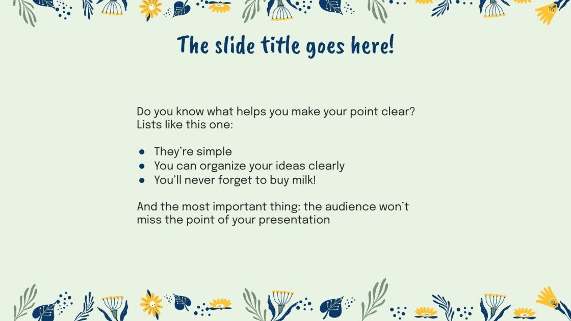 Floral Pattern Spring Presentation