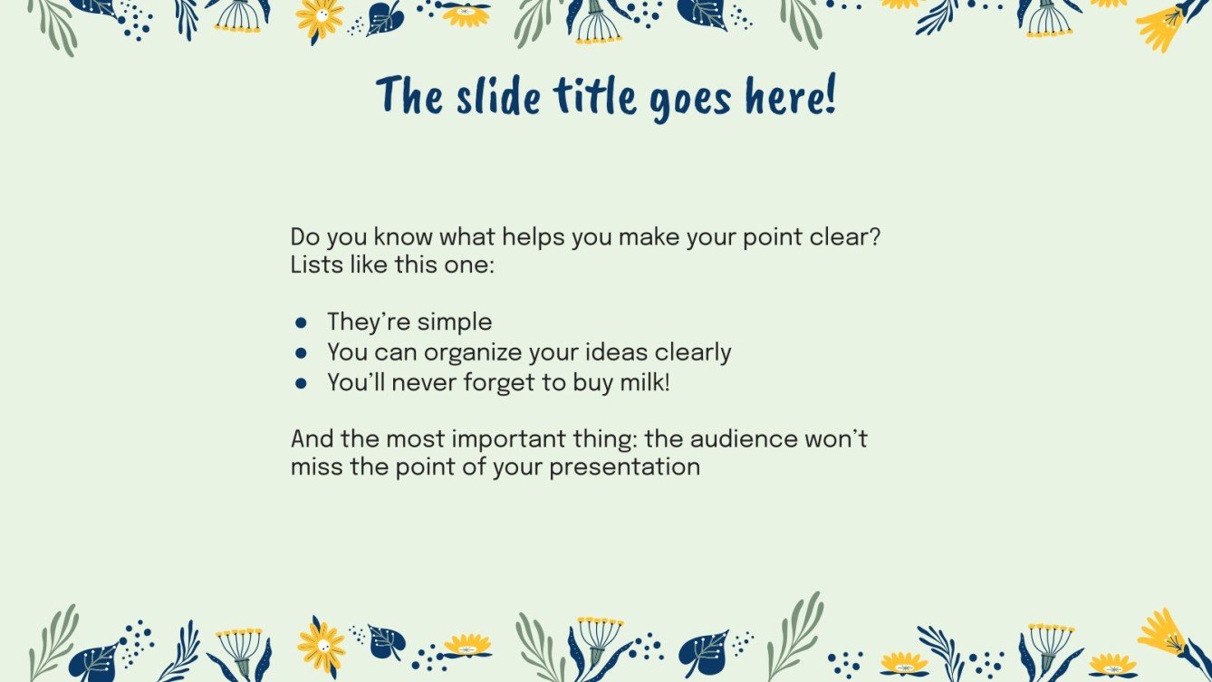 Floral Pattern Spring Presentation