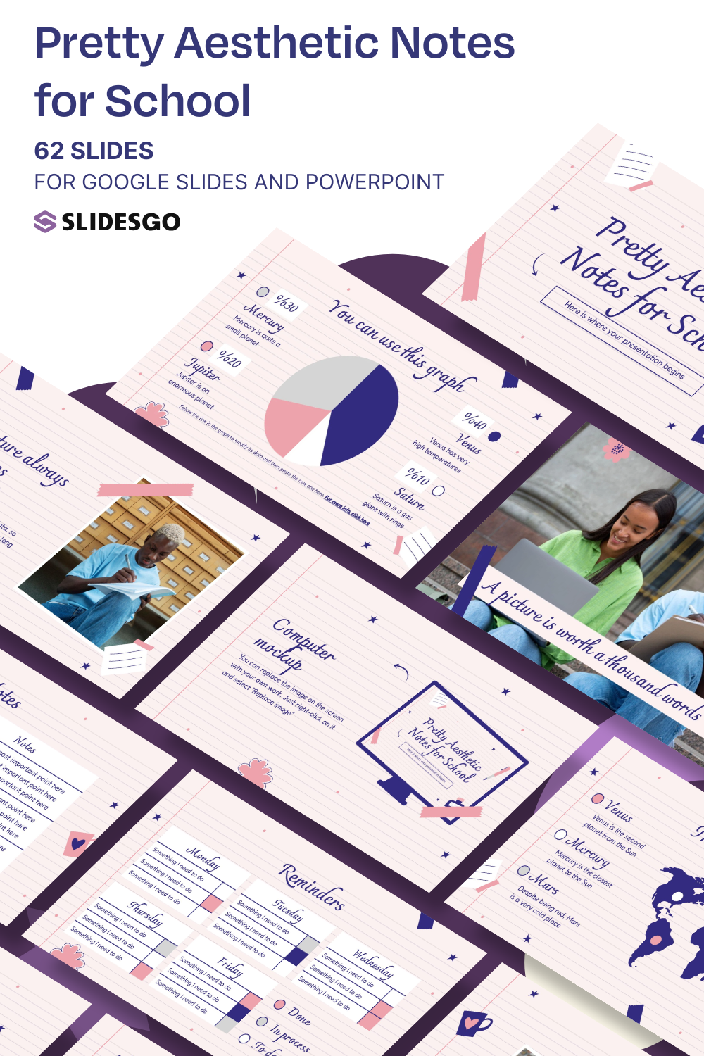 Pretty Aesthetic Notes for School Presentation