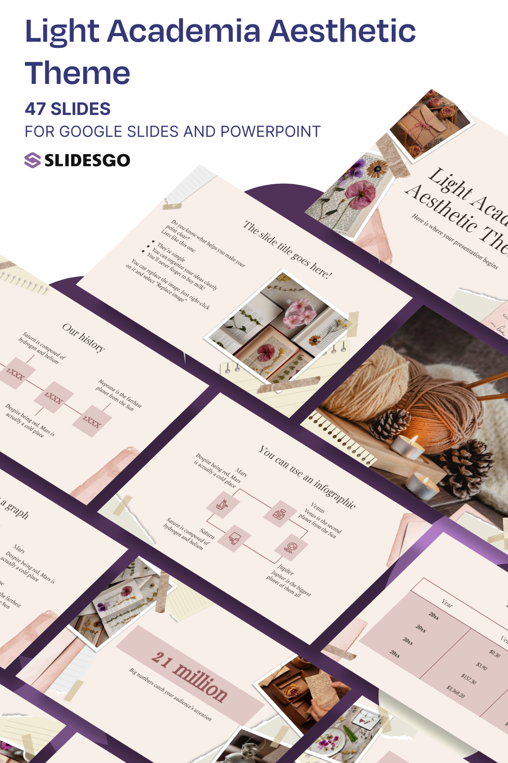 Light Academia Aesthetic Theme Presentation