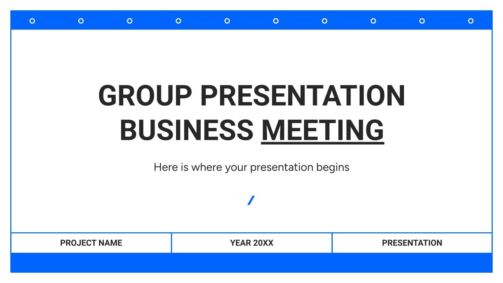 Group Presentation Business Meeting Presentation