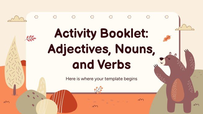 Activity Booklet: Adjectives, Nouns, and Verbs Presentation