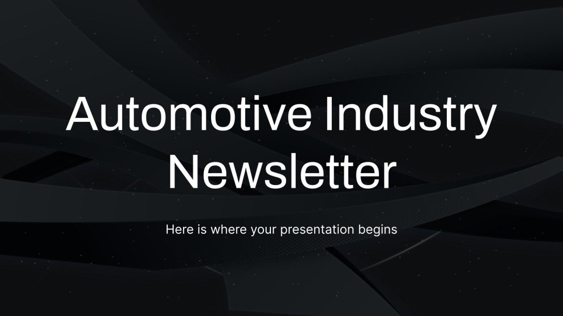 Automotive Industry Newsletter Presentation
