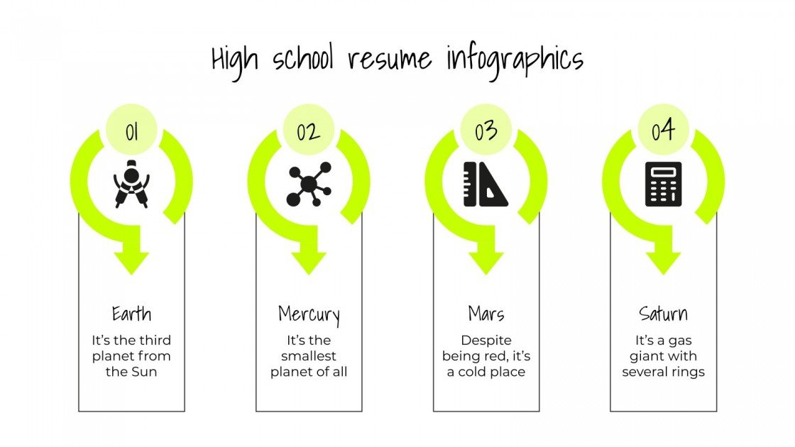 High School Resume Infographics | Google Slides & PPT
